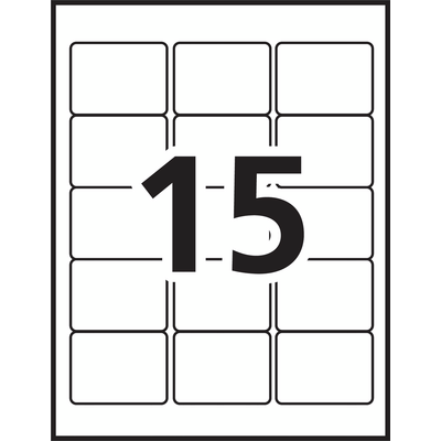 Avery Durable ID Labels - 6578 - Template - 15 labels per sheet