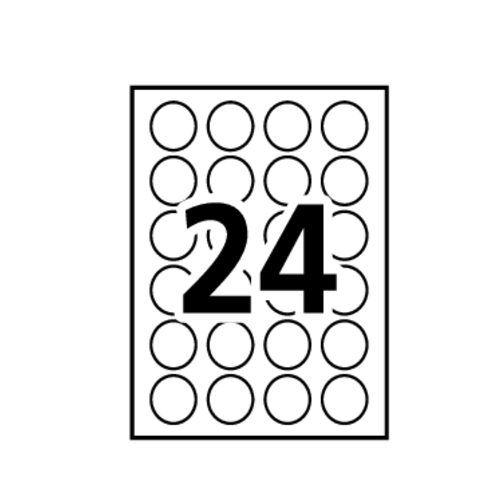 Avery Print or Write Color Coding Labels - 14221 - Template - 24 labels ...