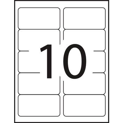 Avery Removable ID Labels - 6468 - Template - 10 labels per sheet