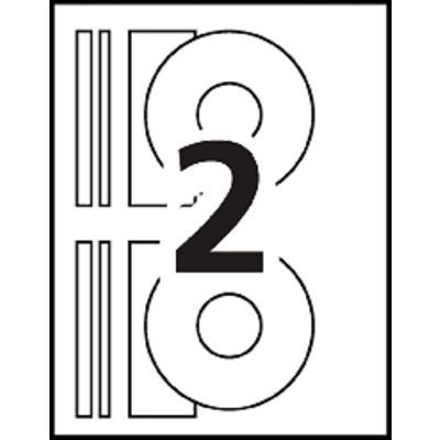 Avery Removable CD Labels - 5931 - Template - 2 labels per sheet