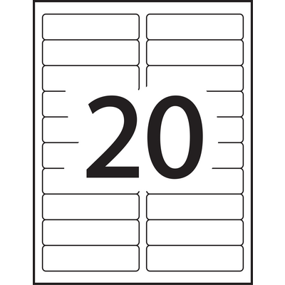 Avery Easy Peel® Address Labels - 5261 - Template - 20 labels per sheet