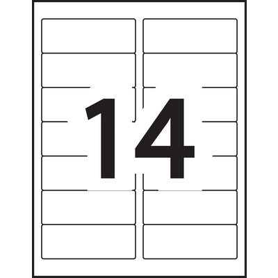 Avery Easy Peel® Address Labels - 5262 - Template - 14 labels per sheet