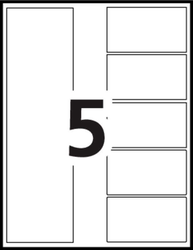 Avery® Ready Index® Table of Contents 5-Tab - 11075 - Template