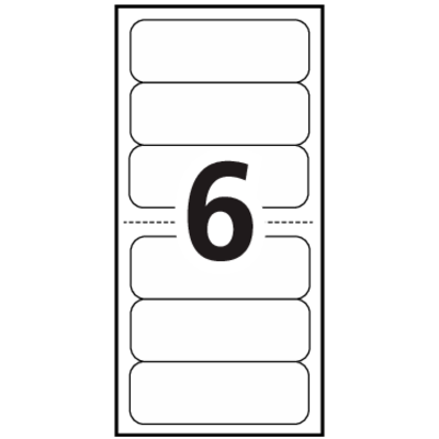 Avery Mini-Sheet Mailing Labels - 02162 - Template - 6 labels per sheet