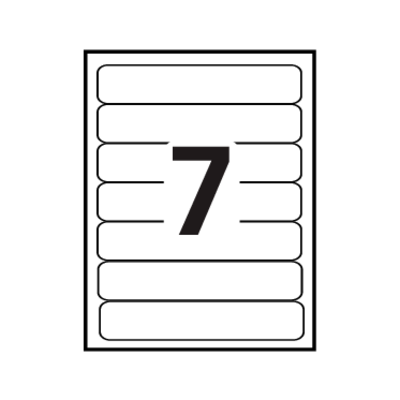 Avery Print or Write Filing Labels - 5200 - Template - 7 labels per sheet