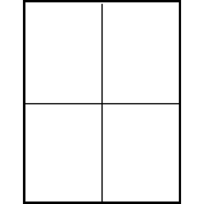 Avery Postcards - Tall - 08387 - 4 Cards Per Sheet