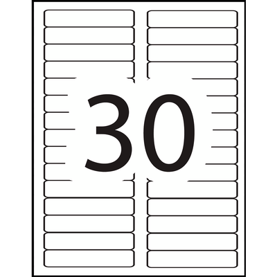 Avery EcoFriendly Filing Labels - 45366 - Template - 30 labels per sheet