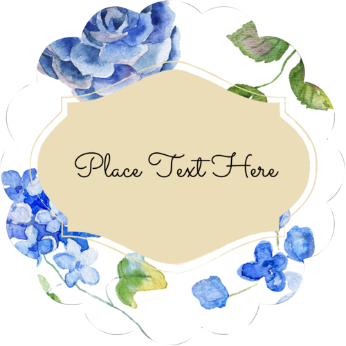 Blue Floral pre-designed Label and Card template for your next business ...