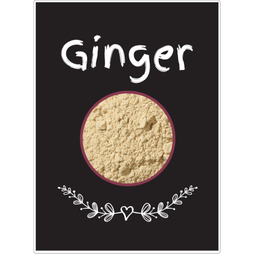Spices and Herbs Chalkboard Ginger predesigned Label and Card template ...