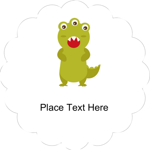 Cute Monsters predesigned Label and Card template for your next project ...