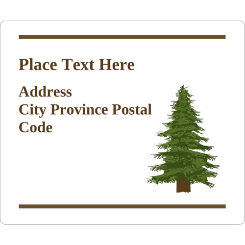 Forest Tree predesigned Label and Card template for your next holiday ...