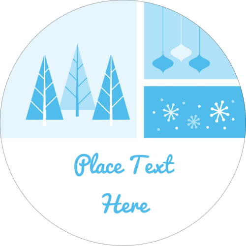 Retro Winter Wonderland predesigned Label and Card template for your ...
