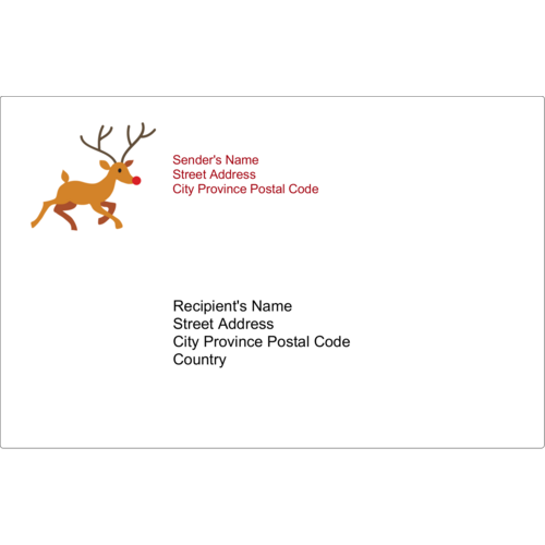 Rudolph Reindeer predesigned Label and Card template for your next ...