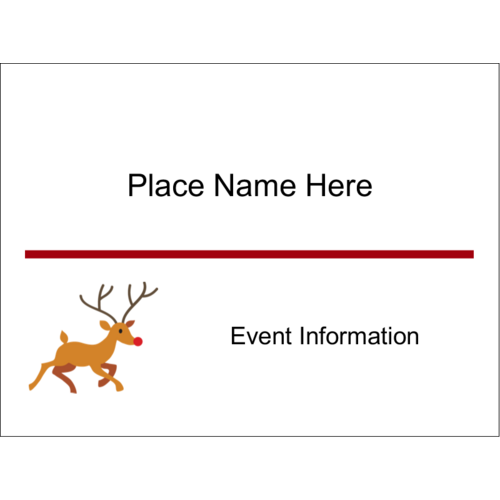 Rudolph Reindeer predesigned Label and Card template for your next ...