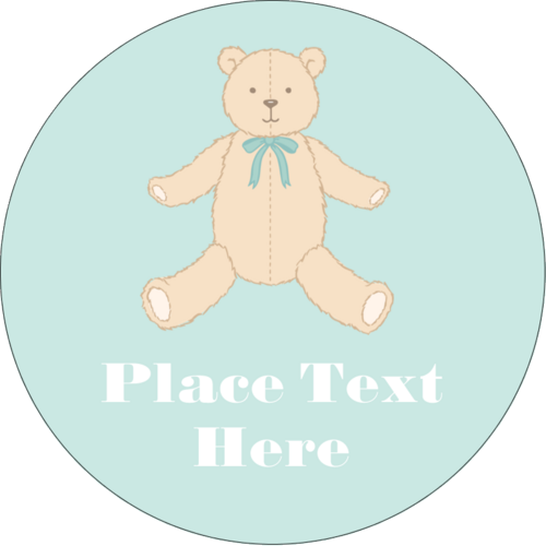 Baby Teddy Bear predesigned Label and Card template for your next ...