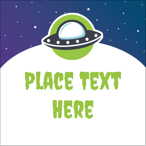 Alien UFO predesigned Label and Card template for your next project | Avery
