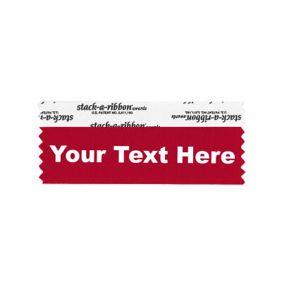 Custom Stack-A-Ribbon® , 4" x 1-5/8", 1-Colour Imprint SSCUS1C_RED |pc ...