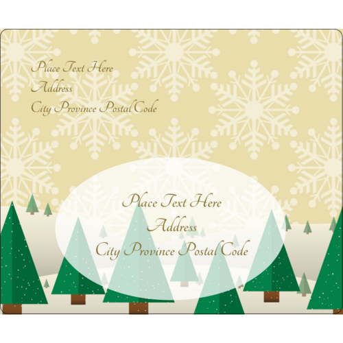 Forest Trees predesigned Label and Card template for your next holiday ...