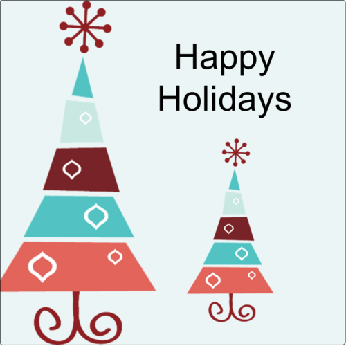 Retro Tree predesigned Label and Card template for your next holiday ...