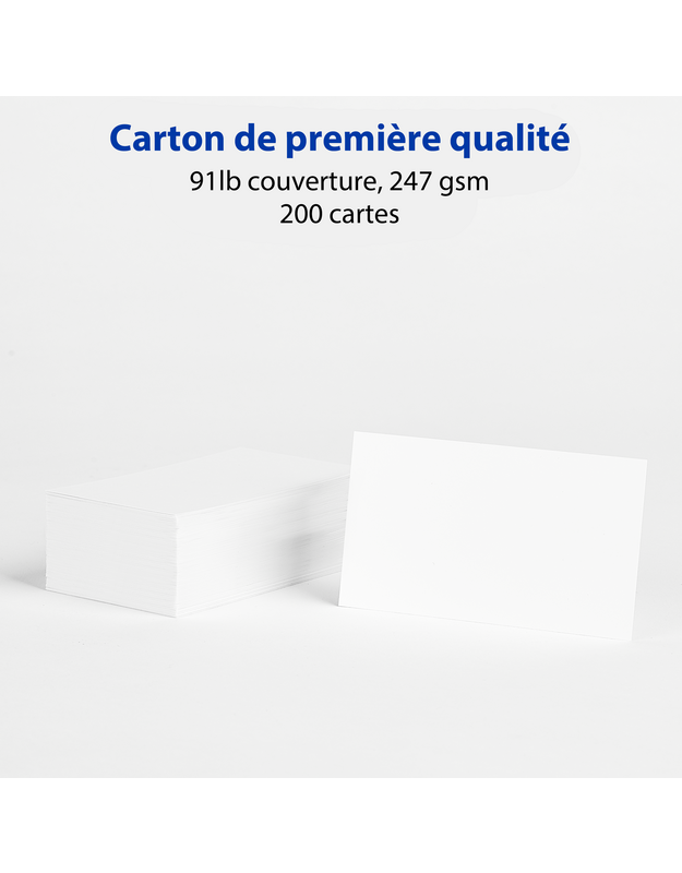 Avery® 55871 - Carte d'affaires à coupe nette , 2" x 3-1/2 ...