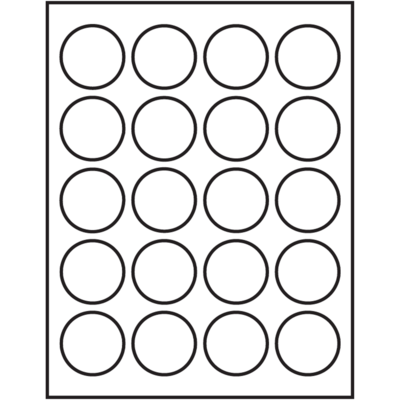 Avery Round Labels, 1¾" - Template