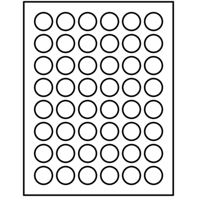 Avery Round Labels, 1" - Template