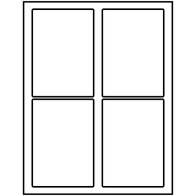 Avery Rectangle Labels, 5" x 3½" - Template