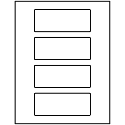 Avery Rectangle Labels, 2" x 5" - Template
