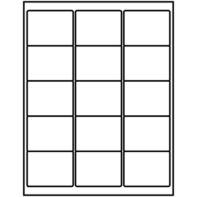 Avery Rectangle Labels, 2 x 2⅝" - Template