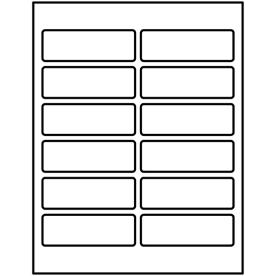 Avery Rectangle Labels, 1¼" x 3¾" - Template
