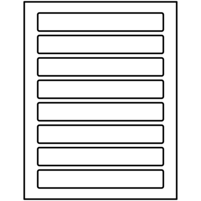 Avery Rectangle Labels, 1" x 7" - Template