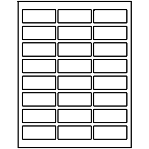Avery Rectangle Labels, 1" x 2½" - Template