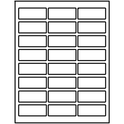 Avery Rectangle Labels, 1" x 2½" - Template