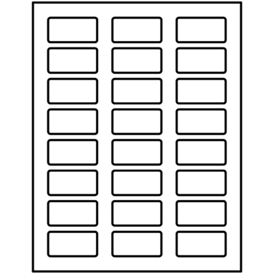 Avery Rectangle Labels, 1" x 2" - Template