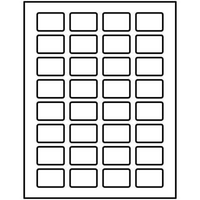 Avery Rectangle Labels, 1" x 1½" - Template
