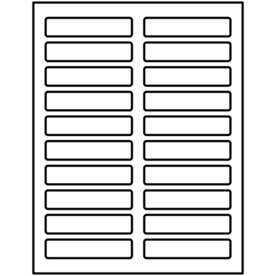 Avery Rectangle Labels, ¾" x 3½" - Template
