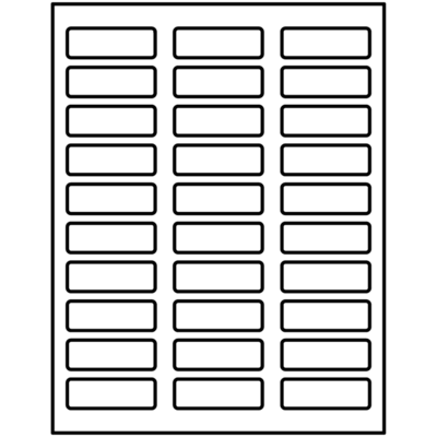 Avery Rectangle Labels, ¾" x 2¼" - Template