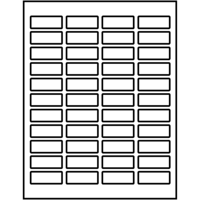Avery Rectangle Labels, ⅔" x 1¾" - Template