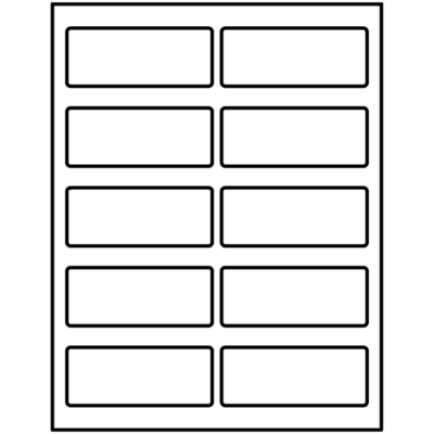 Avery Rectangle Labels, 1½" x 3¾" - Template