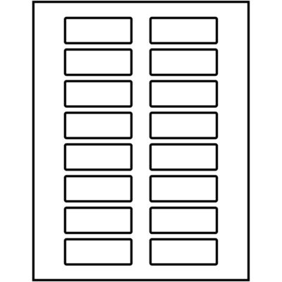 Avery Rectangle Labels - 1" x 2-5/8" Template