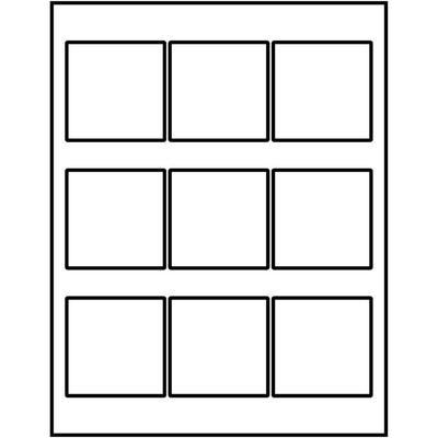 Avery Square Labels, 2½" x 2½" - Template