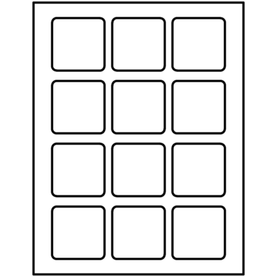 Avery Square Labels, 2⅛" x 2⅛" - Template