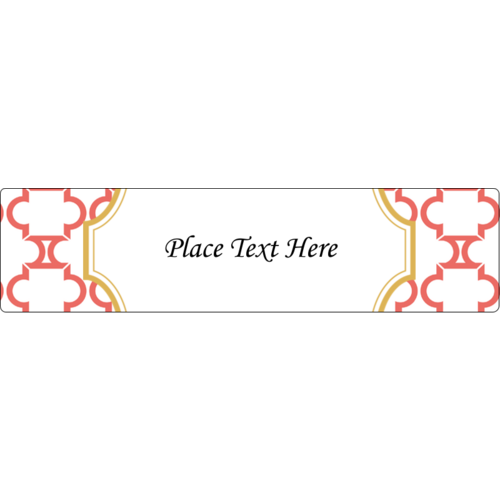 Moroccan Tile Salmon pre-designed Label and Card template for your next ...