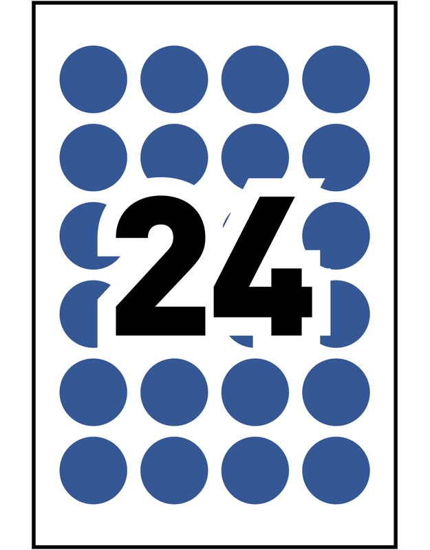 Avery® 2345 - Removable Colour Coding Labels , 3/4", Round, Blue