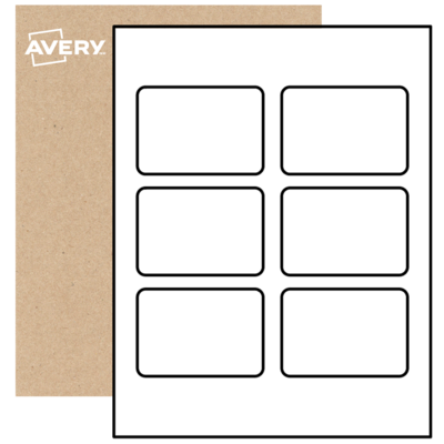 Printable Rectangle Labels, Freezer Safe Paper, 2-1/3" x 3-3/8" | Avery