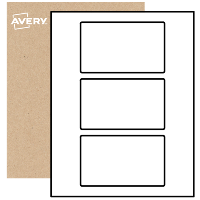 Printable Rectangle Labels, Cool Matte White Paper, 3" x 5" | Avery