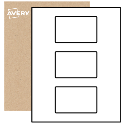 Printable Rectangle Labels, Cool Matte White Paper, 2-1/2" x 4" | Avery