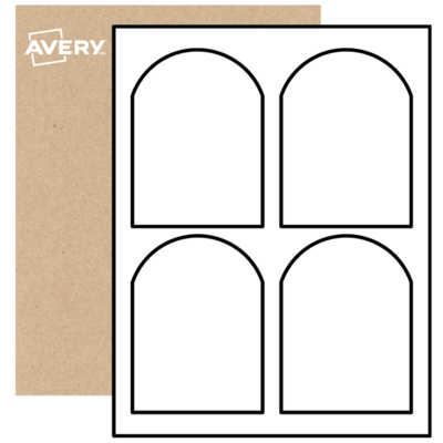 Printable Arched Labels, UltraFreezer Safe Film, 4-3/4" x 3-1/2" | Avery