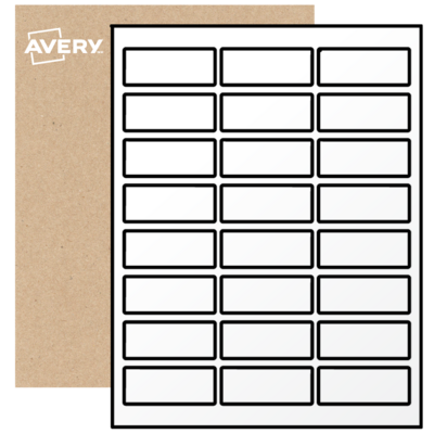 Printable Rectangle Labels, Glossy White Paper, 1" x 2-1/2" | Avery