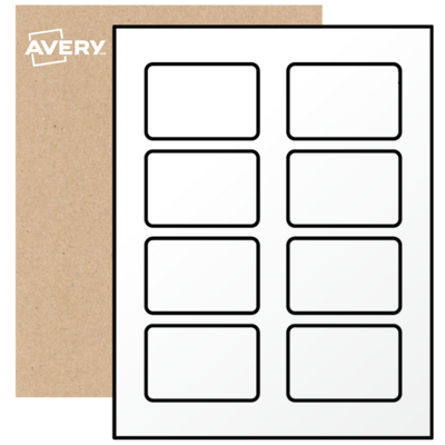 Printable Rectangle Labels, Glossy White Paper, 2" x 3" | Avery